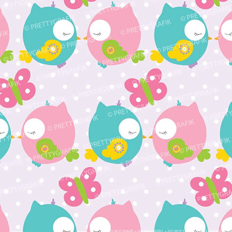 Owls Digital Paper Commercial Use Scrapbook Papers - Etsy