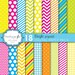 Bright Colors Digital Paper, Commercial Use, Scrapbook Patterns ...