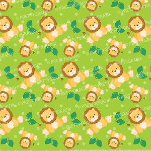 Safari Animals Digital Paper, Commercial Use, Scrapbook Patterns ...