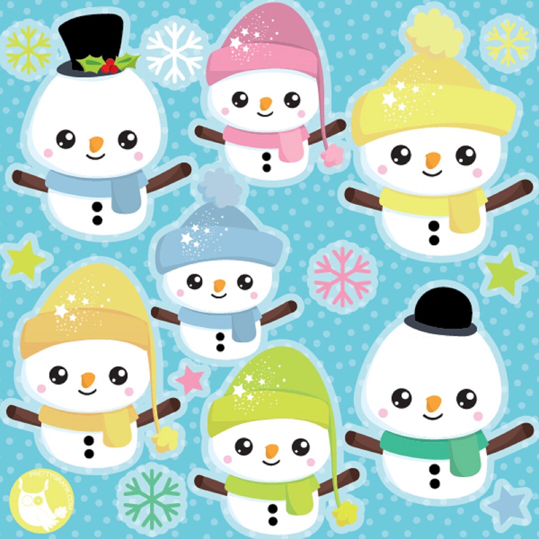 Christmas Snowman for Scrapbooking, Commercial Use, Vector Graphics ...