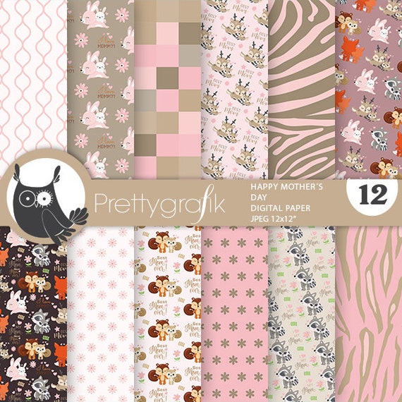 Happy Mothers Day, papers, commercial use, scrapbook papers, background ...