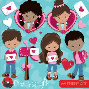Valentine Clipart Kids Commercial Use, Valentine Clipart, Vector ...