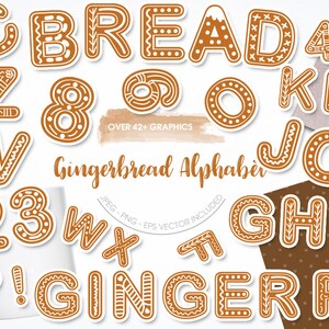 Gingerbread Alphabet, Clipart, Clipart Commercial Use, Vector Graphics ...
