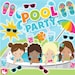 Pool Party Boys Clipart Commercial Use, Kids Vector Graphics, Vacation ...