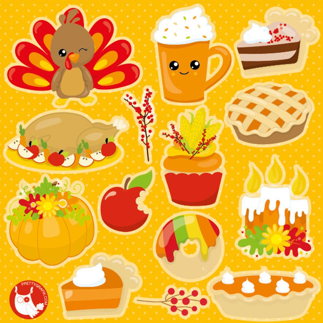 Thanksgiving Food Clipart, Clipart Commercial Use, Vector Graphics ...
