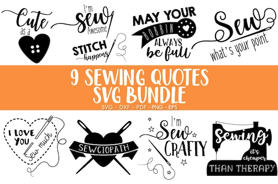 Sew Crafty SVG pack, SVG files, DXF, clipart commercial use, clipart ...