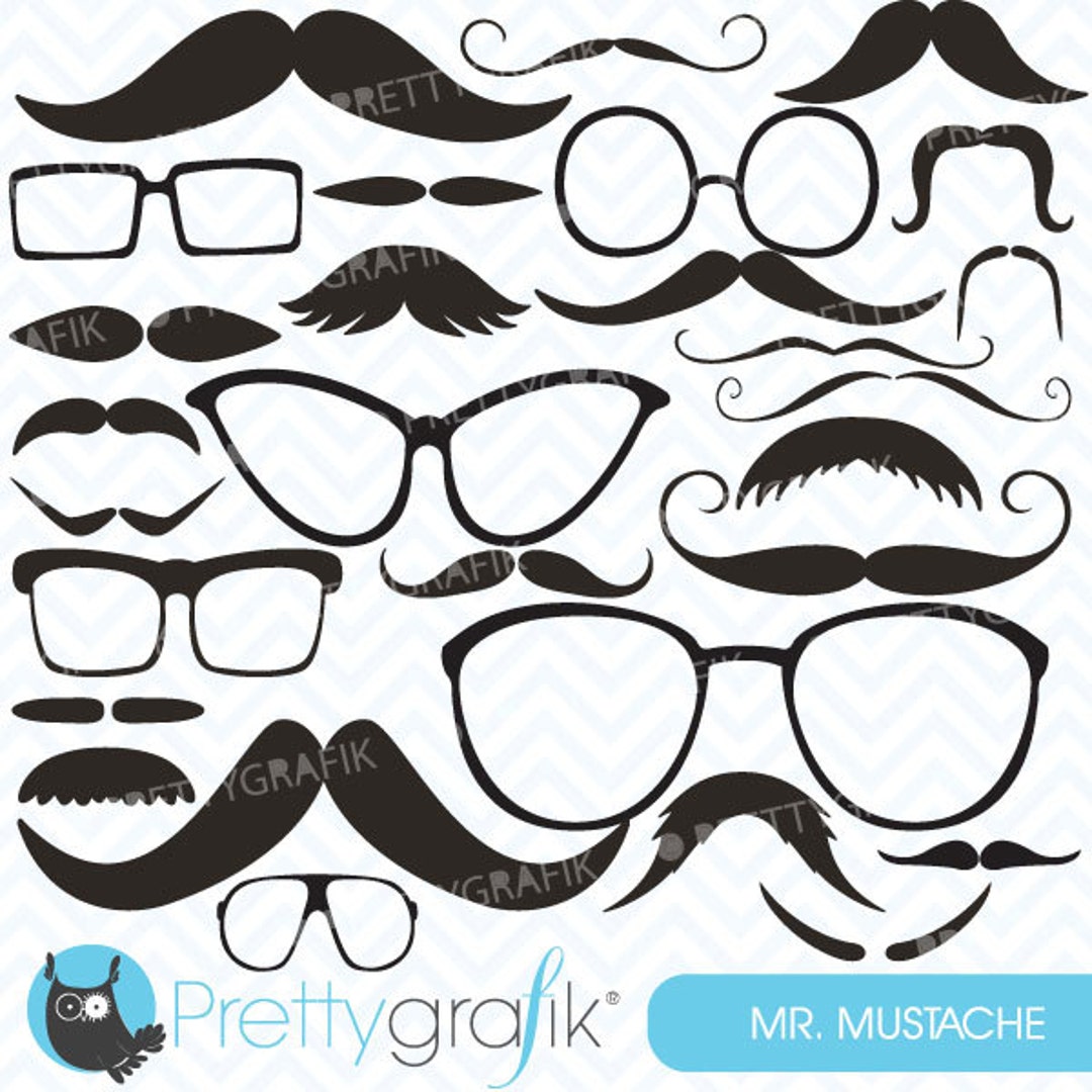 Moustache Prop Mustache Clipart Commercial Use Vector - Etsy