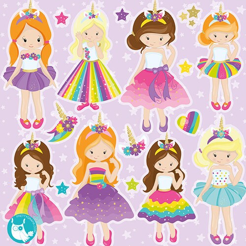 Unicorn Icons Clipart Clipart Commercial Use Vector - Etsy