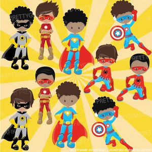 Superhero Boys Clipart Commercial Use, Superhero Kids Vector Graphics ...