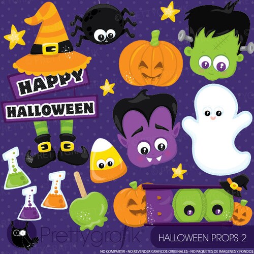 Halloween Witches Clipart Commercial Use Vector Graphics - Etsy