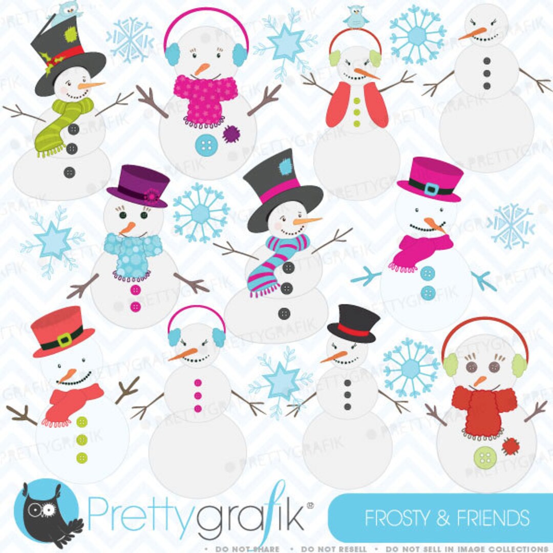 Snowman Holding Sign Clipart Black