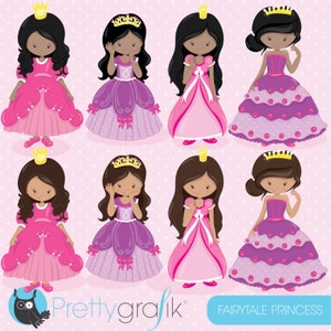 Fairytale Princess Clipart for Scrapbooking, Commercial Use, Vector ...