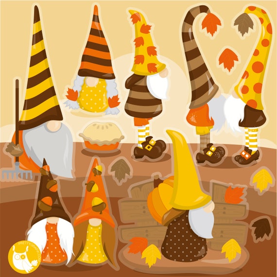 Fall Gnomes, clipart, clipart commercial use, vector graphics, clip art ...