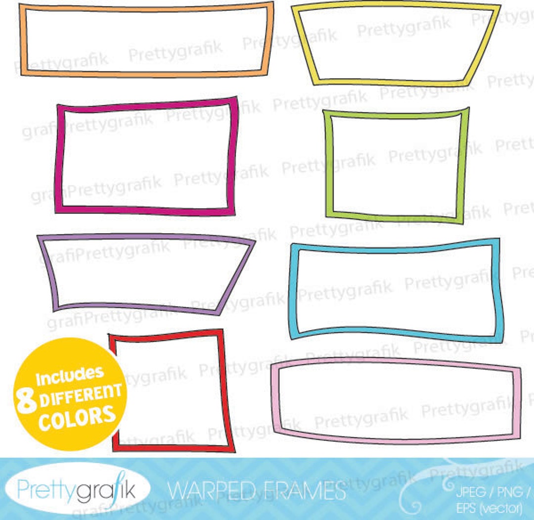 Label Frames Clipart Commercial Use Vector Graphics Digital - Etsy