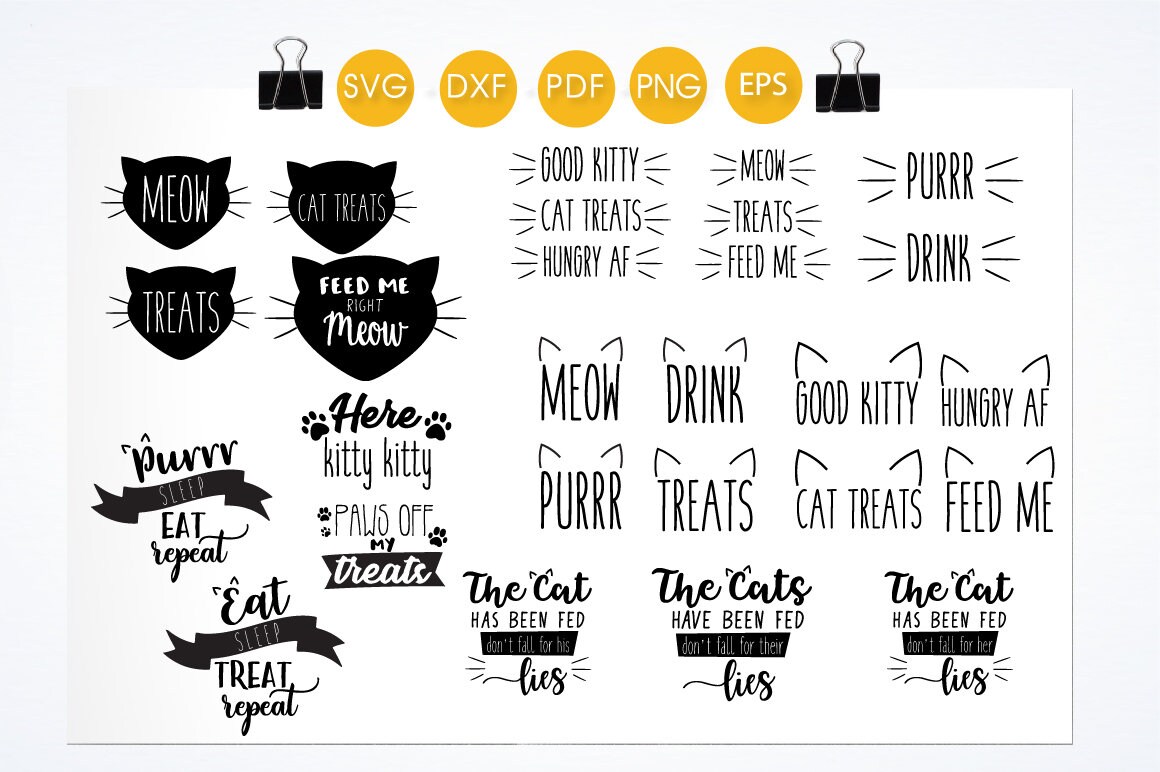 Cats SVG Bundle SVG Files DXF Clipart Commercial Use - Etsy