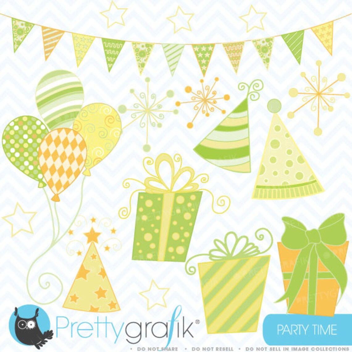 Party Time Clipart Commercial Use Vector Graphics Digital - Etsy