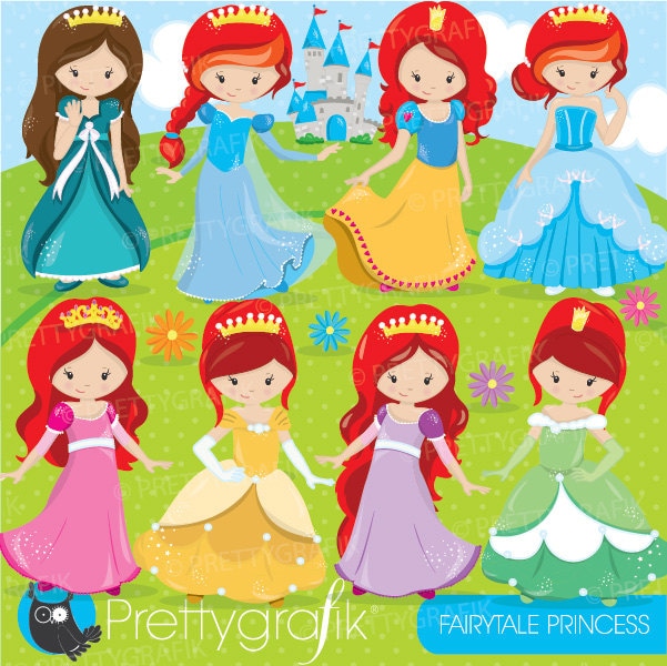 Fairytale Princess Clipart for Scrapbooking Commercial Use - Etsy