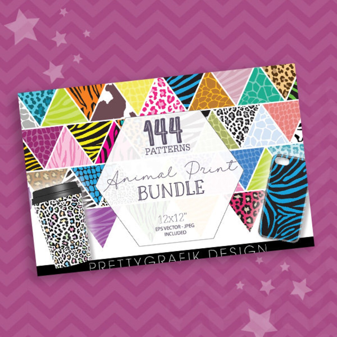 Animal Print BUNDLE Graphic Set, Clipart Commercial Use, Fantasy ...