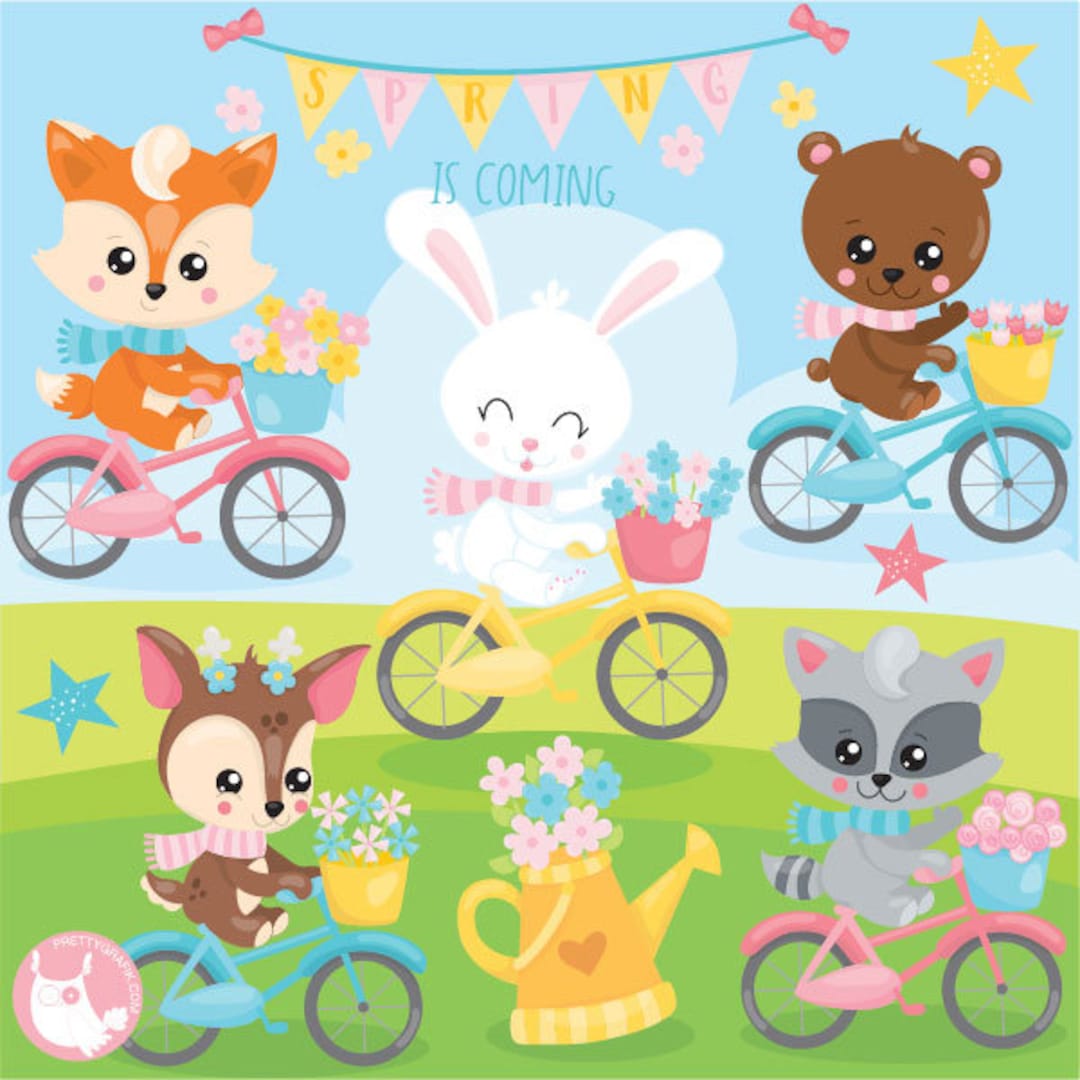 Spring Animals Clipart Commercial Use, Clipart, Vector Graphics ...