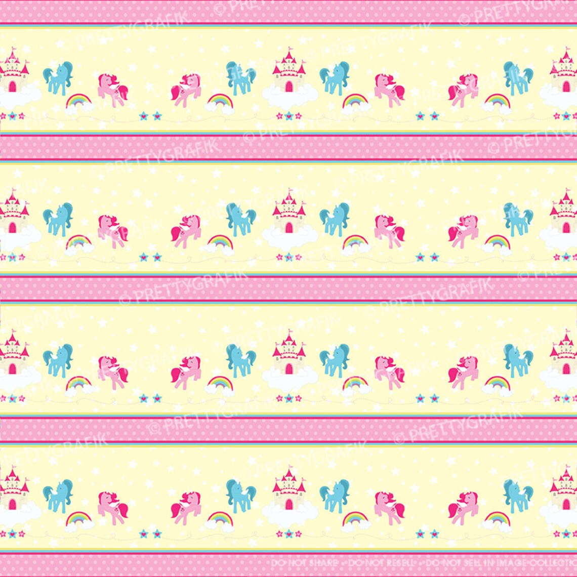 Unicorn Pony Digital Paper Commercial Use Scrapbook Papers - Etsy