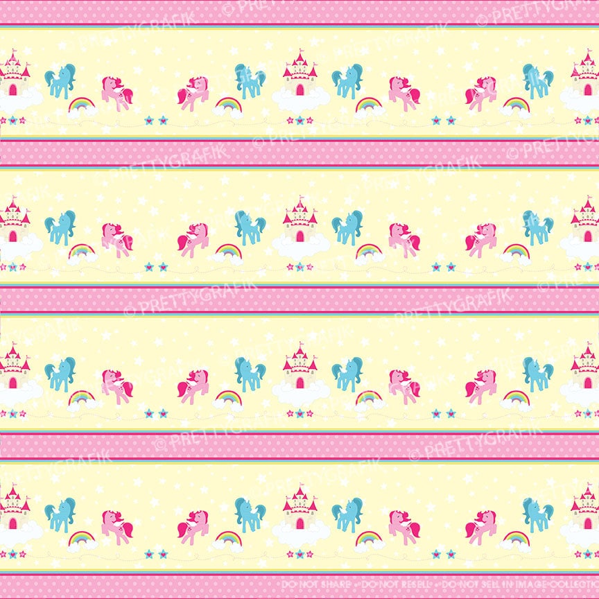 Unicorn Pony Digital Paper Commercial Use Scrapbook Papers - Etsy