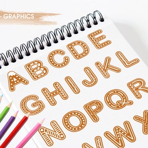 Gingerbread Alphabet, Clipart, Clipart Commercial Use, Vector Graphics ...