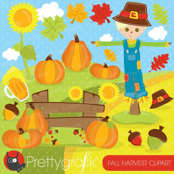 Fall Harvest Clipart Commercial Use Fall Season Vector - Etsy