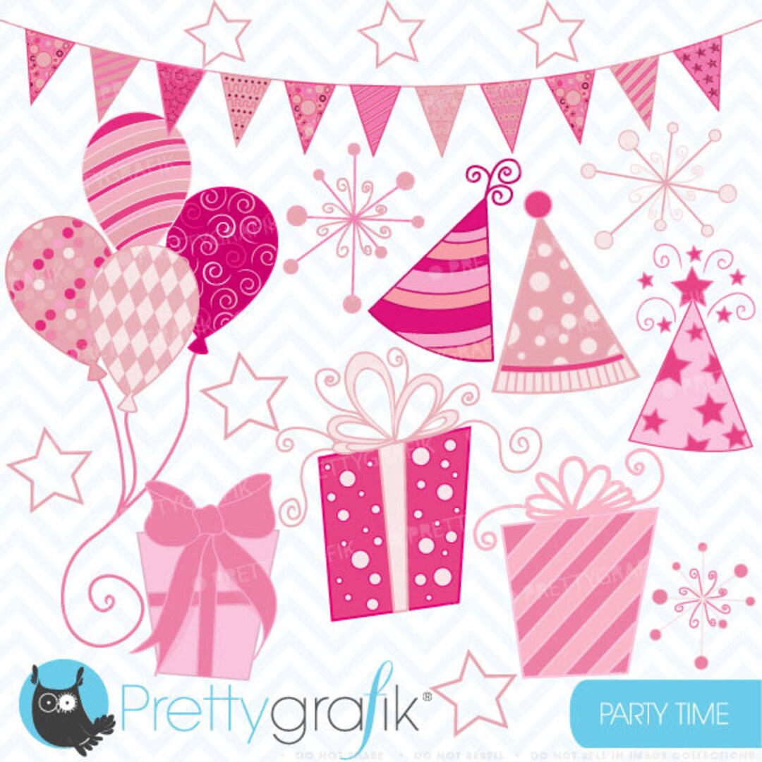 Party Time Clipart Commercial Use, Vector Graphics, Digital Clip Art ...