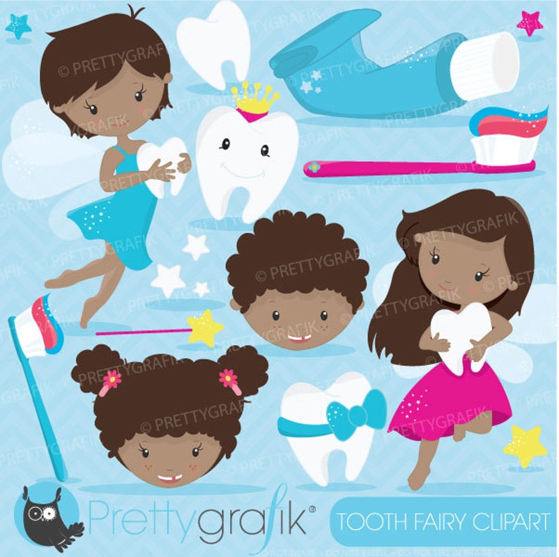 Tooth Fairy Clipart Commercial Use Vector Graphics Digital - Etsy