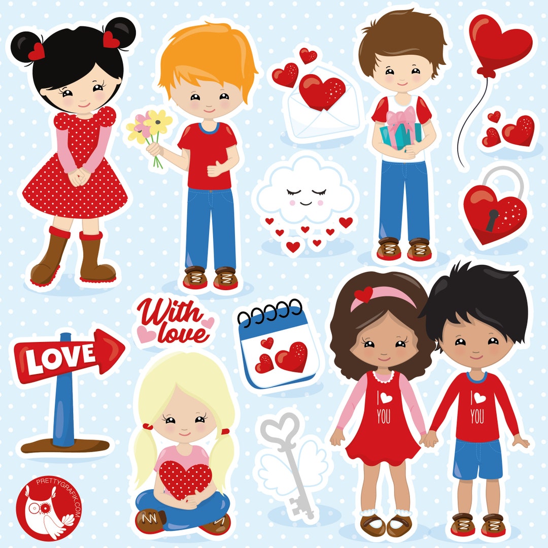 Happy Valentines Day, Clipart, Clipart Commercial Use, Vector Graphics ...