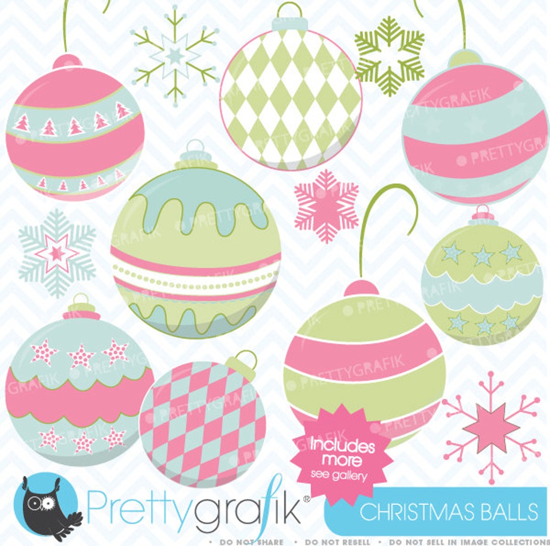 Christmas Balls Clipart Commercial Use, Vector Graphics, Digital Clip ...