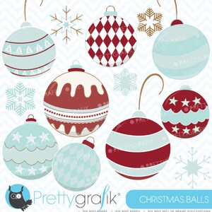 Christmas Balls Clipart Commercial Use, Vector Graphics, Digital Clip ...