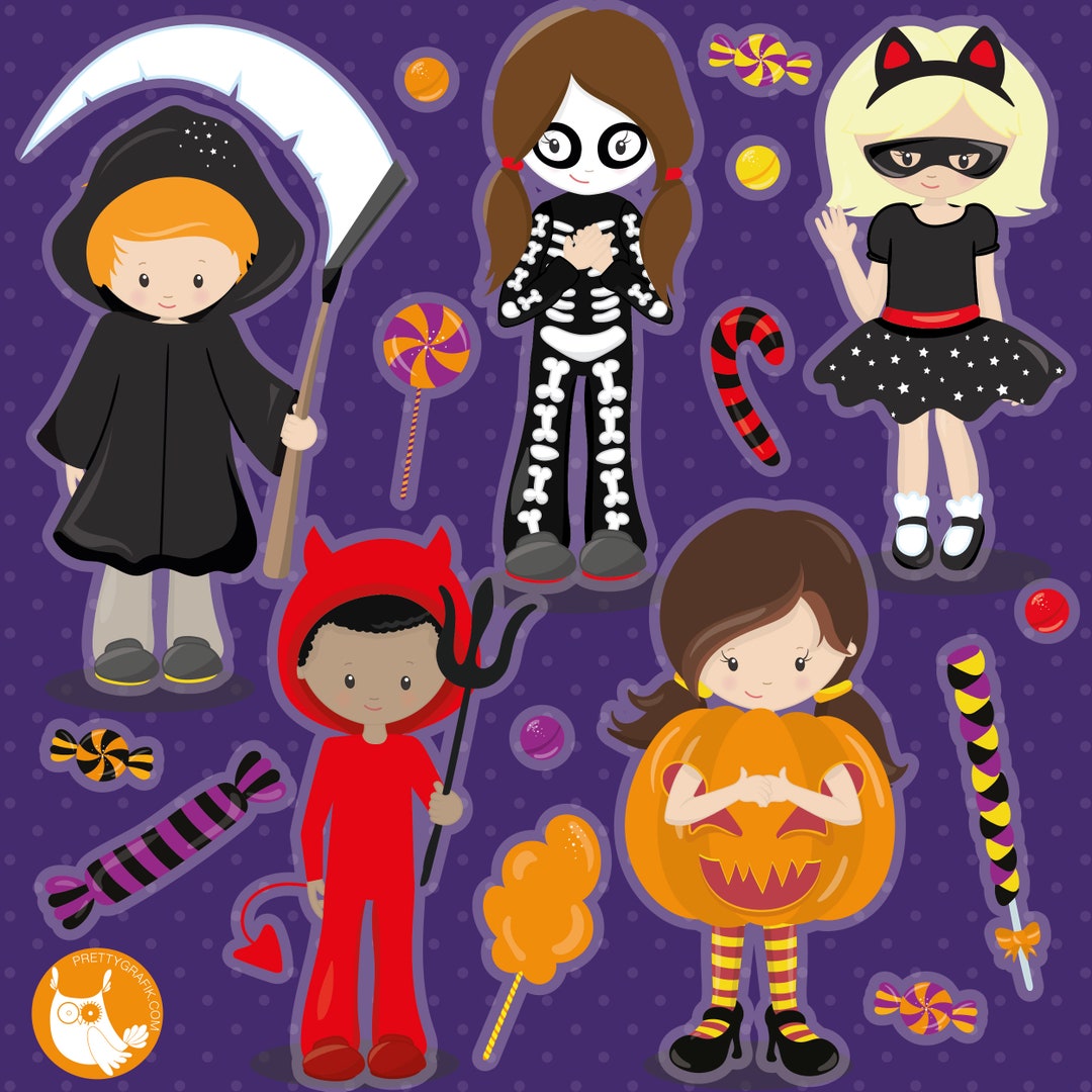 Halloween Costume Clipart Clipart Commercial Use Vector - Etsy