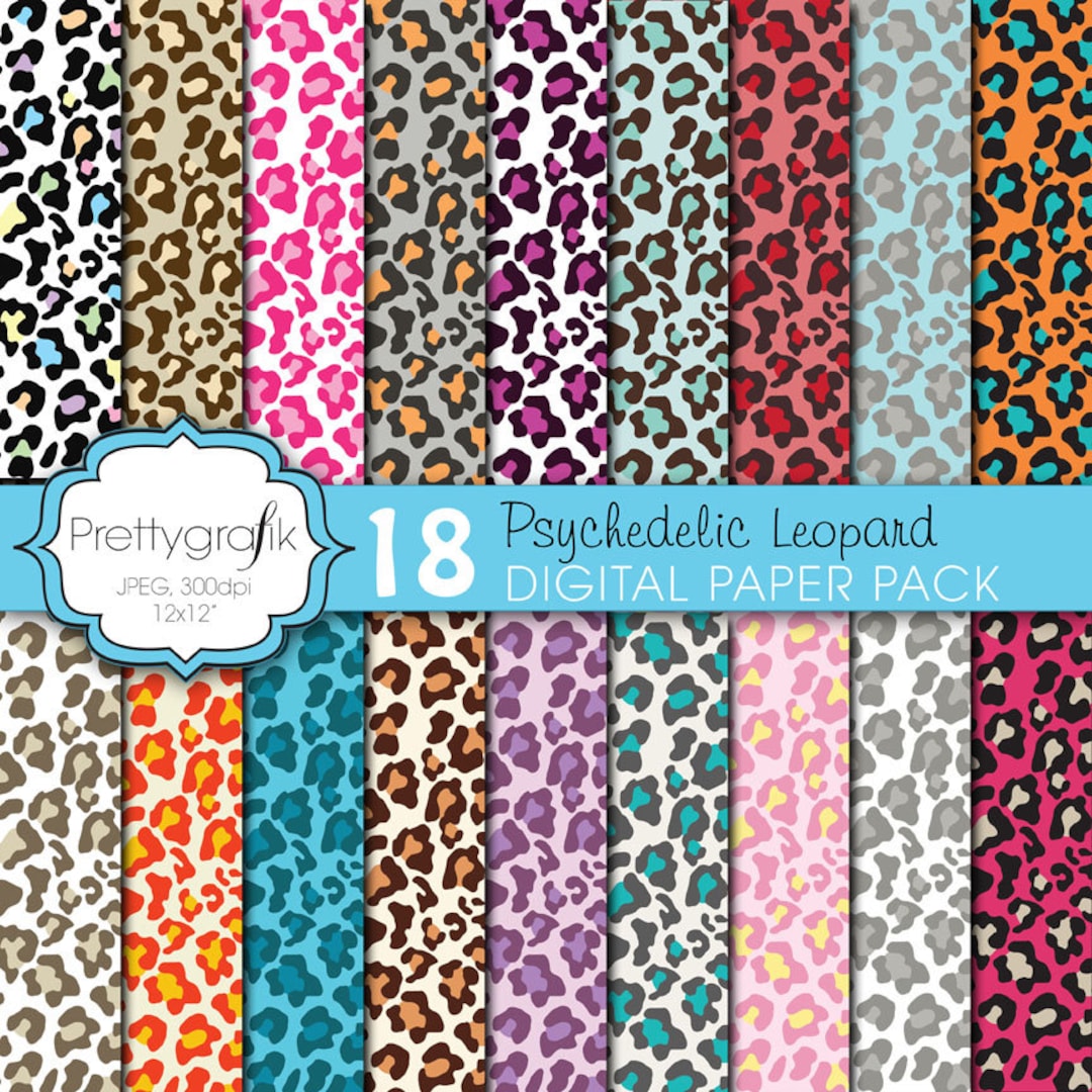 Leopard Animal Print Digital Paper, Commercial Use, Scrapbook Patterns ...