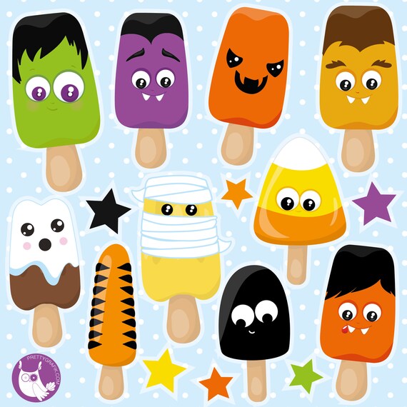 Halloween Ice Cream, clipart, clipart commercial use, vector graphics ...
