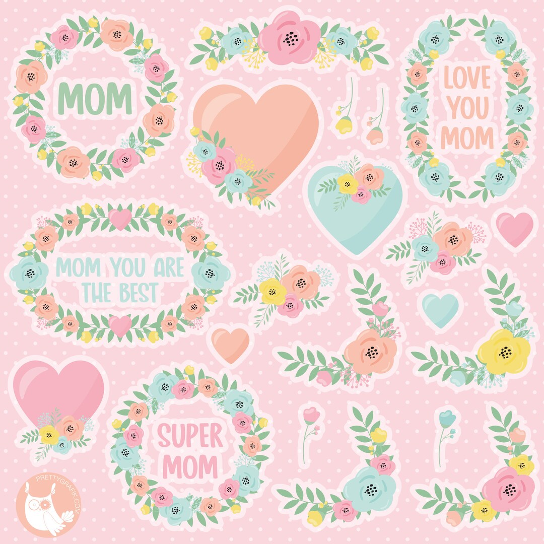 Mother's Day, Clipart, Clipart Commercial Use, Vector Graphics, Clip ...