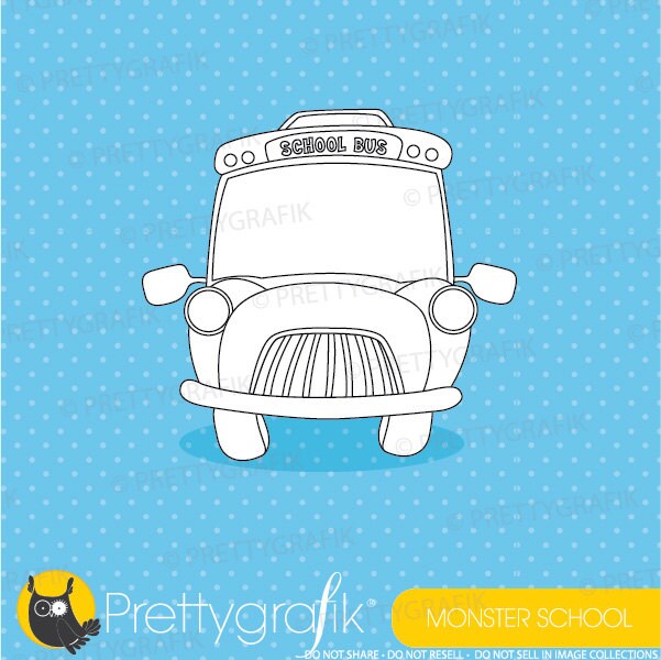 Monster School Digital Stamp Commercial Use Vector Graphics - Etsy