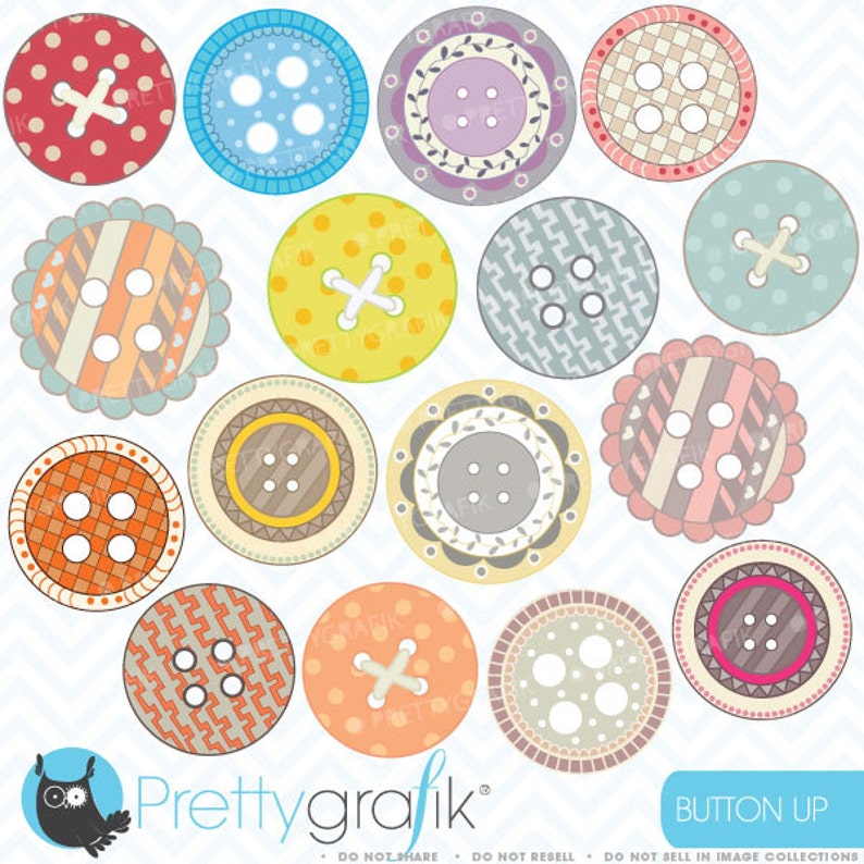 Button Clipart Commercial Use Vector Graphics Digital Clip - Etsy
