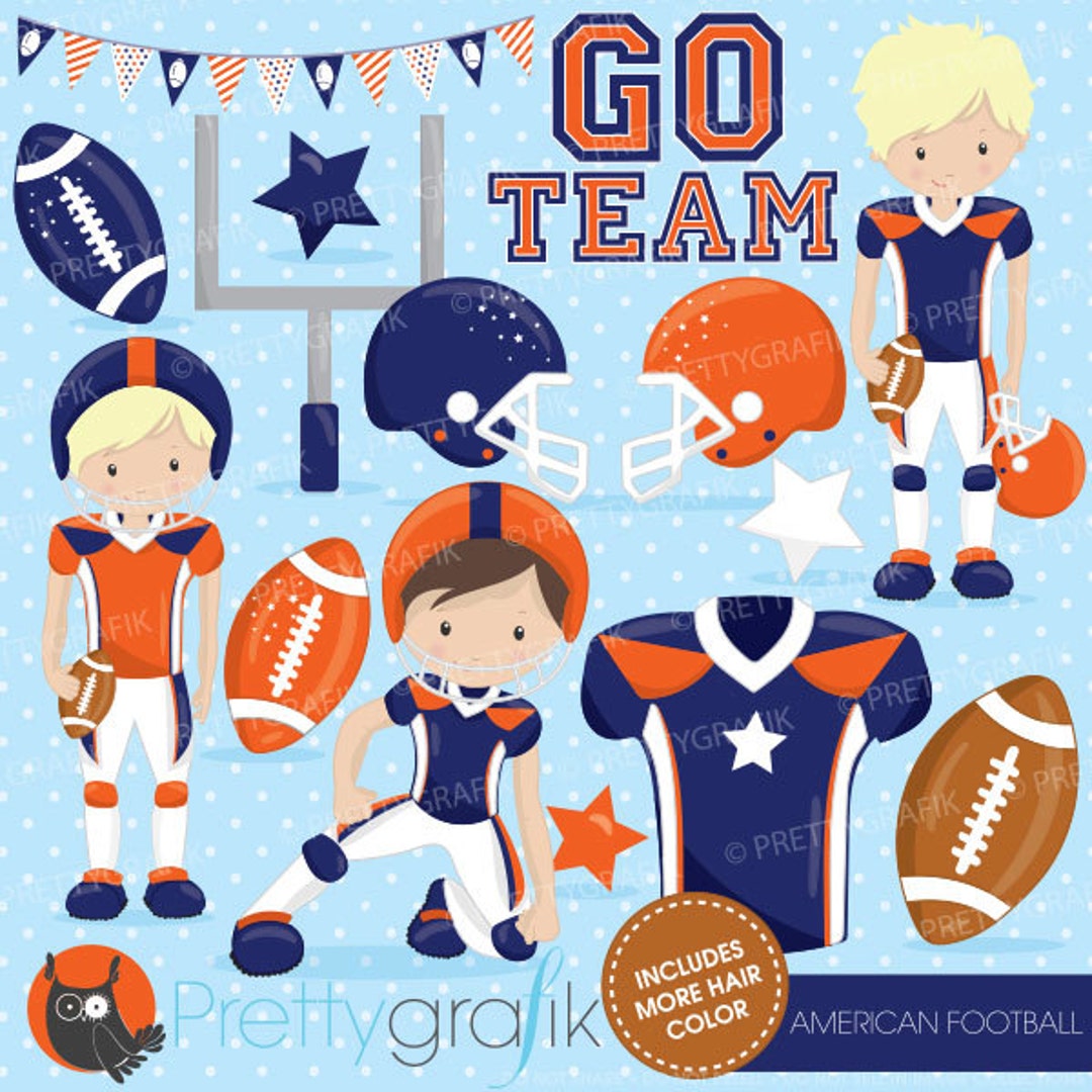 American Football Clipart Commercial Use Football Vector - Etsy