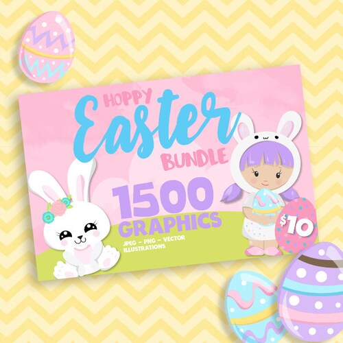 Easter BUNDLE Graphic Set Love Clipart Commercial Use Easter - Etsy