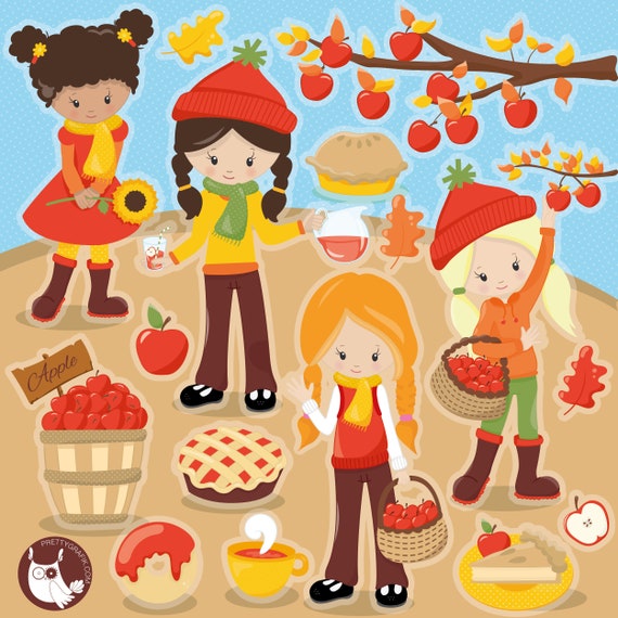 Apple Cider Girls, clipart, clipart commercial use, vector graphics ...