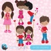 Valentine Kids Clipart Commercial Use, Valentine Vector Graphics ...