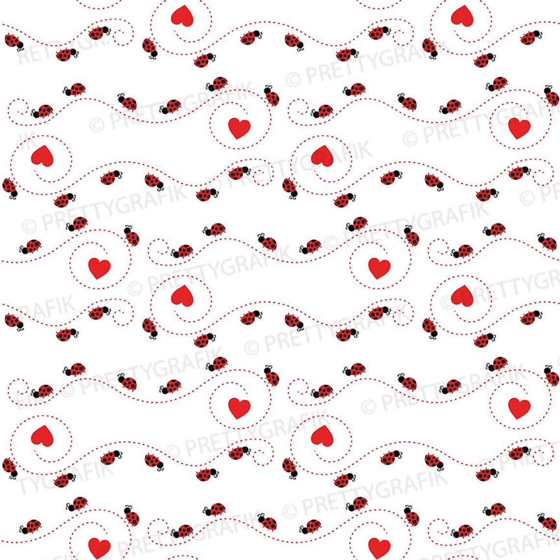 Ladybug Digital Patterns Commercial Use Scrapbook Papers - Etsy