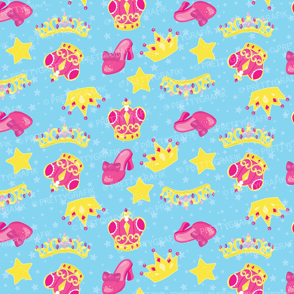 Princess Digital Paper Commercial Use Scrapbook Patterns - Etsy