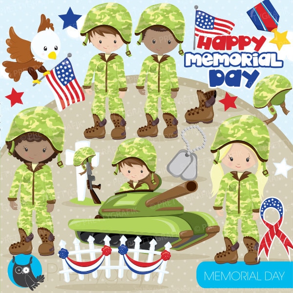 Memorial Day Soldiers Clipart