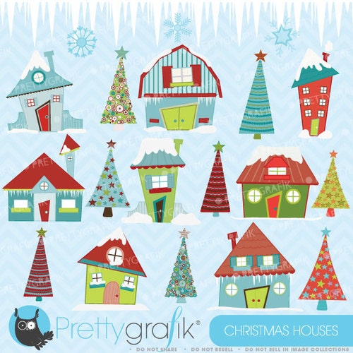 House Clipart Commercial Use Vector Graphics Digital Clip - Etsy