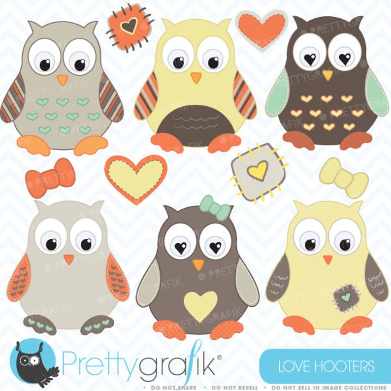 Owl Clipart Commercial Use Vector Graphics Digital Clip Art - Etsy