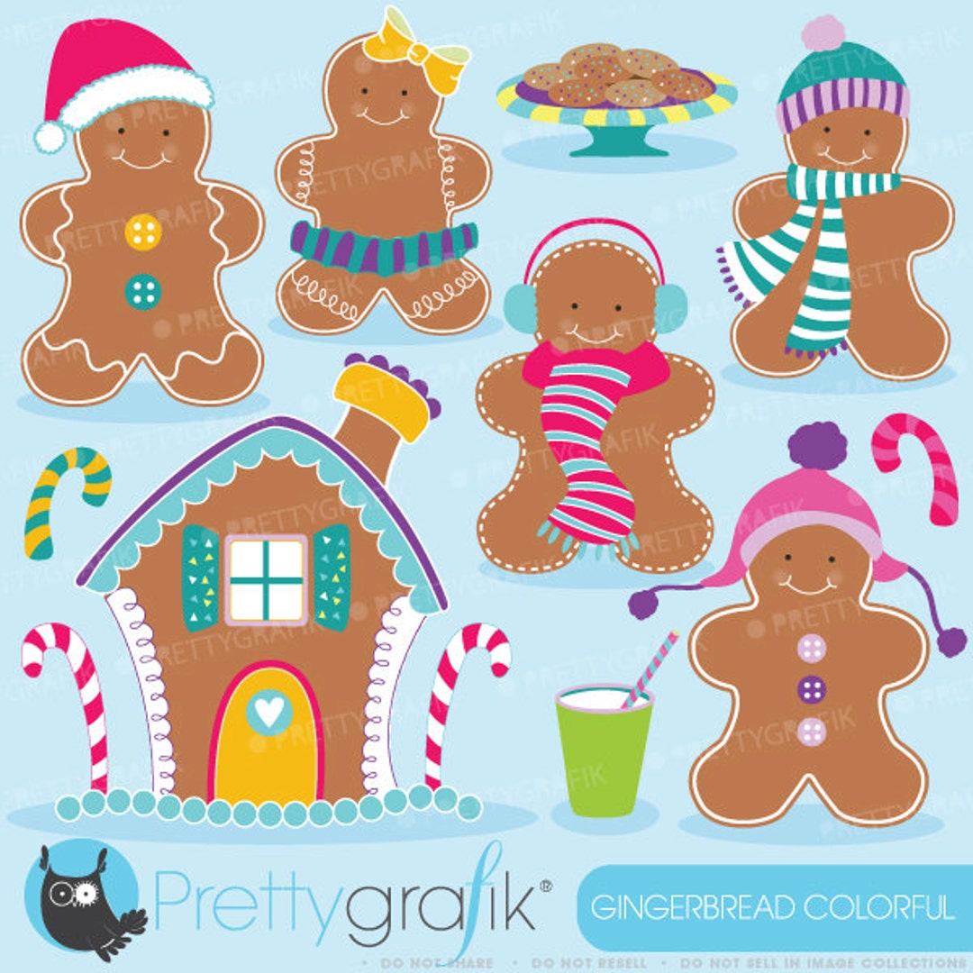 Gingerbread Man Clipart Commercial Use, Vector Graphics, Digital Clip ...