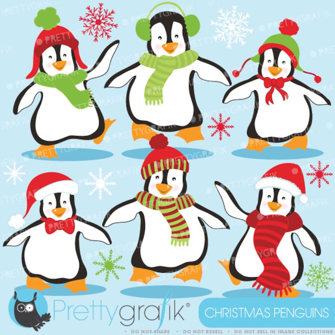 Penguins Clipart Commercial Use, Vector Graphics, Digital Clip Art ...