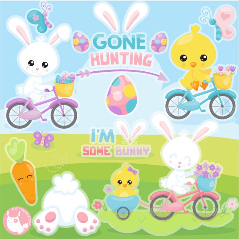 Easter Ride Clipart Commercial Use Clipart Vector Graphics - Etsy